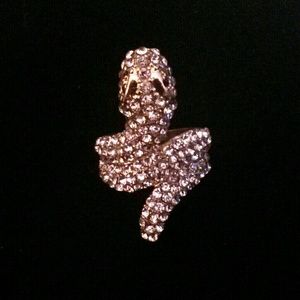 Vintage | Jewelry | Vintage Pave Rhinestone Snake Fashion Ring | Poshmark